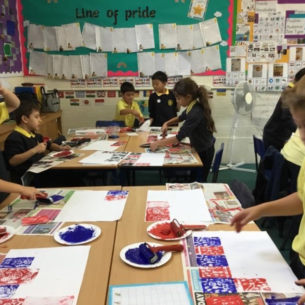 Garden Suburb Junior & Infant School - Year 3 block printing